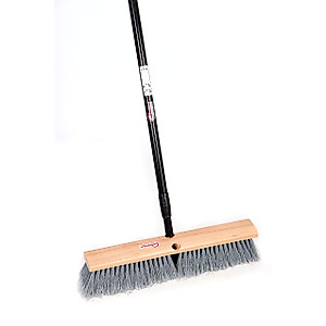 American Select Tubing PBSE18001 18" Smooth-Surface Push Broom with Sturdy Extendable Handle