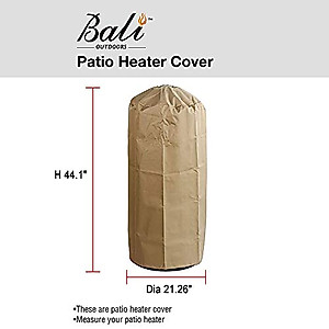 BALI OUTDOORS Round Stand-Up Patio Heater Covers, Fire Pit Cover 44IN