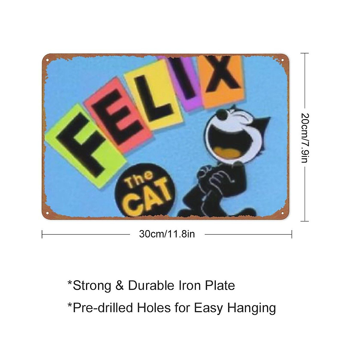 Felix the Cat (TV Series) Poster Bar Club Man Cave Living Room Kitchen Garage Bathroom Home Art Wall Decoration Plaque, 8Inch X 12Inch