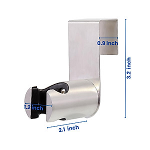 FOLINUS 2 Pieces Stainless Steel Bidet Sprayer Holder, Handheld Bidet Sprayer Hanger Hook for Toilet Tank Brushed Nickel