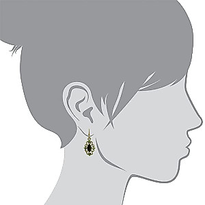 1928 Jewelry Olivine Green Crystal Drop Earrings