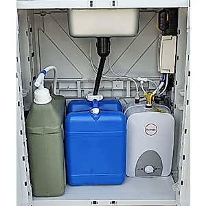 Portable sink self contained hot and cold water