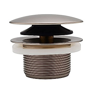 Westbrass D398R-07 1-1/2" NPSM Coarse Thread Mushroom Tip-Toe Bathtub Stopper Bath Drain, 1-Pack, Satin Nickel