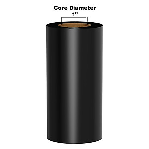 Premium Ribbon (Ink) on 1.00" Core for DuraLabel, LabelTac, VnM SignMaker, SafetyPro, Viscom and Others, Black, 4.3" x 984'