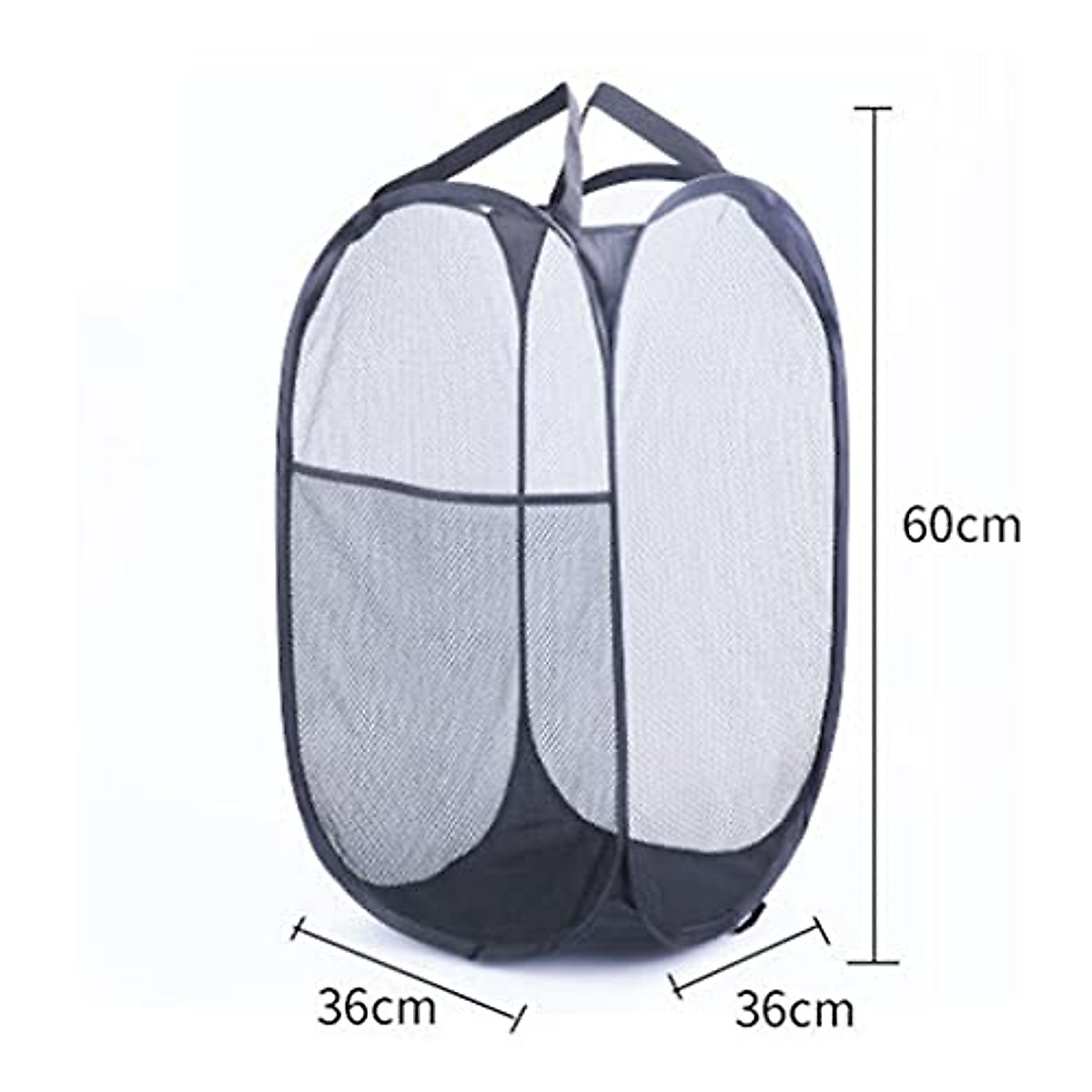 TJLSS Storage Bin Hamper Mesh Bag Organizer Portable Home Foldable Multifunctional Laundry Basket Washing Clothes (Color : Blue, Size : One Size)