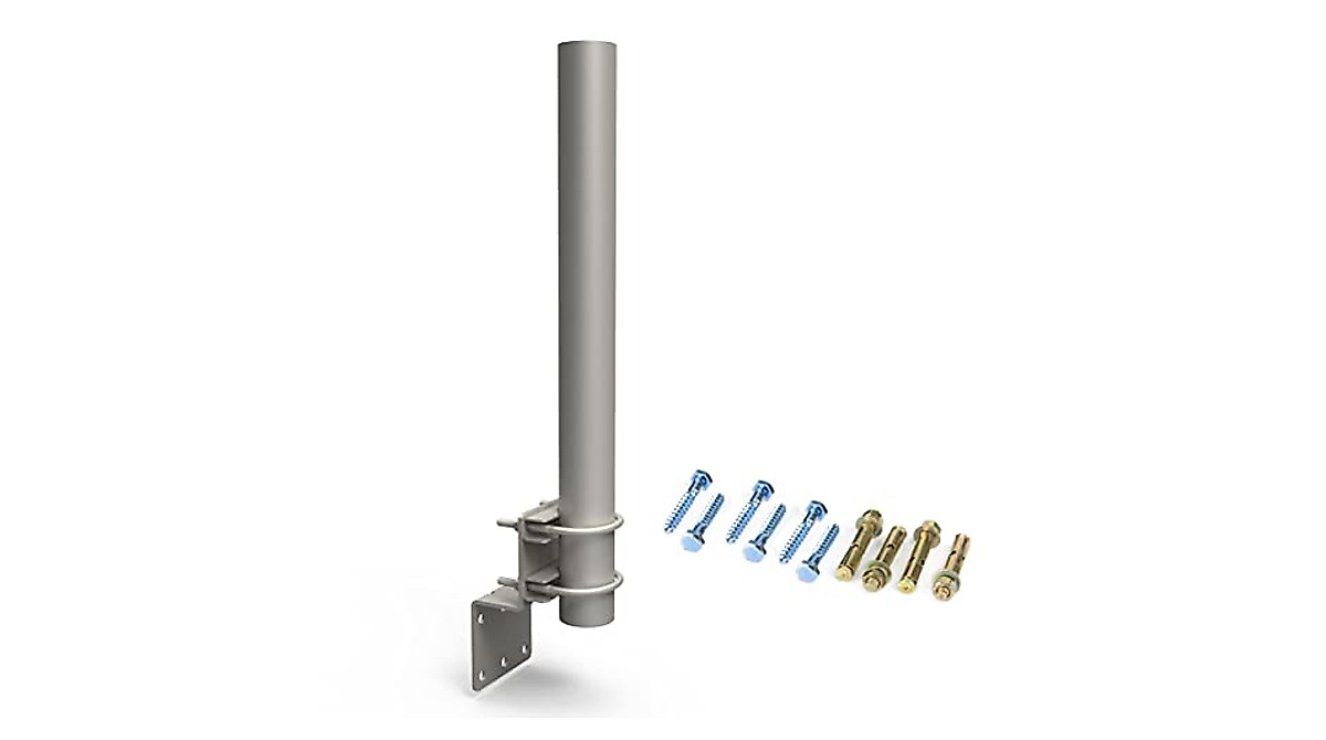 Heavy-Duty Outdoor Antenna Mount - 15 3/4" Pole & Double U-Bolts