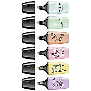 Highlighter - STABILO BOSS MINI Pastellove Wallet of 6 Assorted Colours