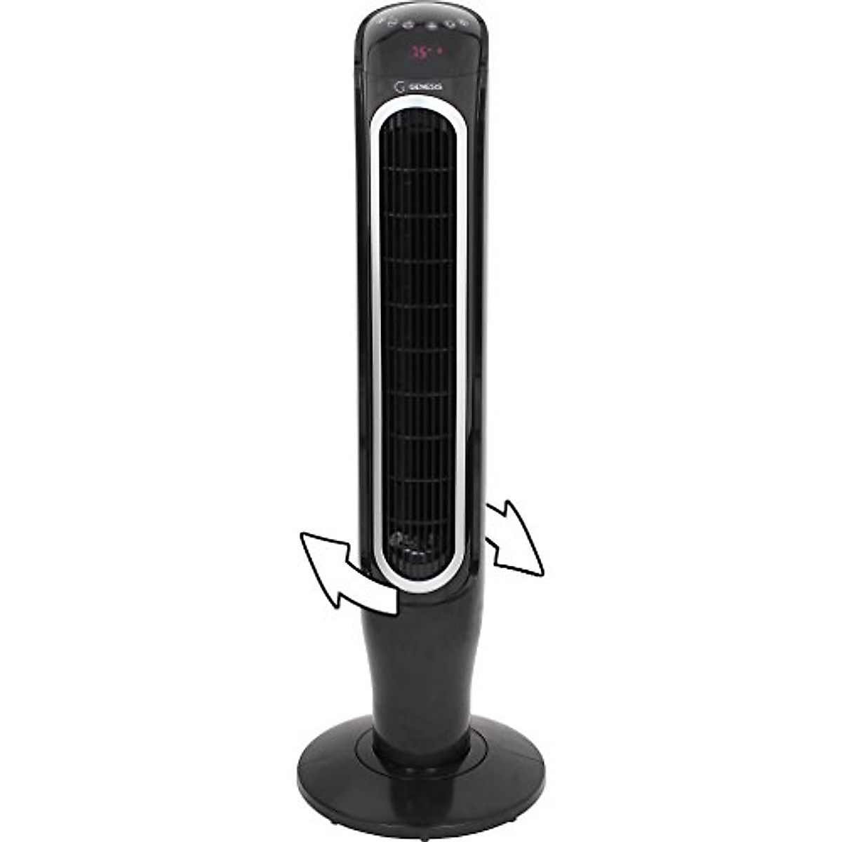 Genesis Powerful 40 Inch 360 Degree Oscillating Tower Fan With Max Air Quiet Technology And Remote, Black (A2TOWERFAN360)