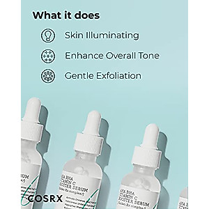 COSRX AHA BHA Vitamin C Booster Serum 1.01 fl. oz 30 ml, Face Serum, Brighten, Anti Aging, Plumping Skin, Natural, Fruit