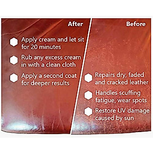 Skidmore's Restoration Cream | Leather and Wood Restorer, Softener, and Conditioner | All-Natural Non-Toxic Formula | Kit Will Restore, Repair Dry Leather and Wood Products | 16 oz