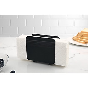 Napkin Holder, 2 Pack Paper Napkin Holders Tissue Dispenser Matte Black Finish for Kitchen Countertops, Dining Table, Picnic Table