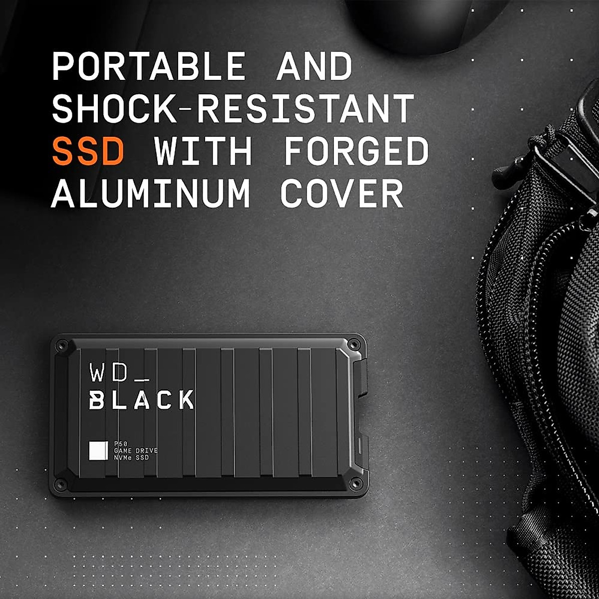 WD_BLACK 500GB P50 Game Drive SSD - Portable External Solid State Drive, Compatible with Playstation, Xbox, PC, & Mac, Up to 2,000 MB/s - WDBA3S5000ABK-WESN