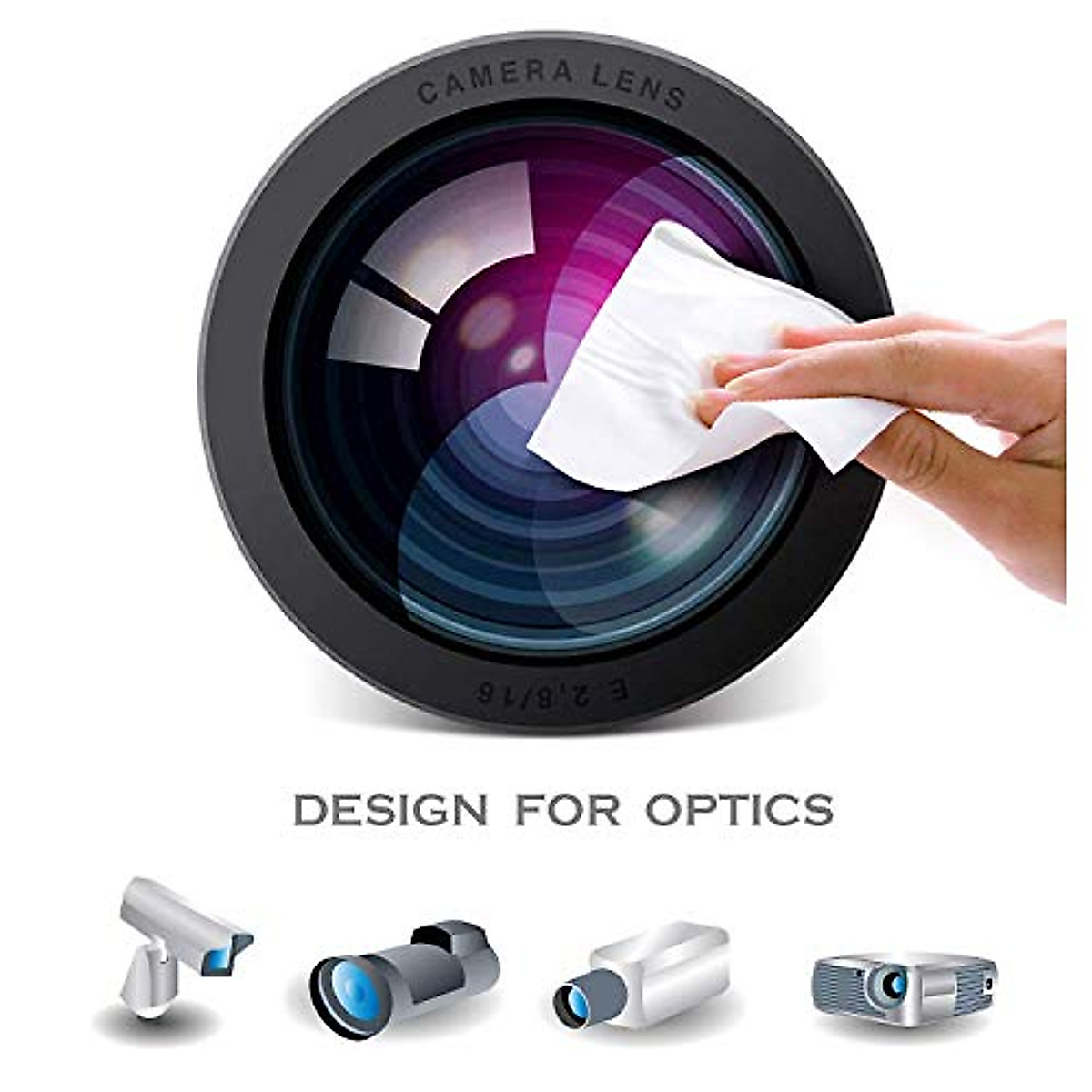 AAwipes Eyeglasses Cleaning Cloths Microfiber Lens Cleaning Cloths for Eyeglasses Optical Grade Lens, Wide Angle Lens, Telephoto Lens,Camera Lens, Microlens, Magnifier,SLR Camera Lens (6"x7", 30 Pack)