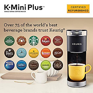 Keurig K-Mini Plus Coffee Maker, Certified Refurbished, Black (Renewed)