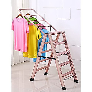 GRRICEPL Aluminum Alloy Clothes Drying Hanger Collapsible Clothes Drying Rack, Indoor Balcony Home Baby Clothes Drying Quilt Hanger for Easy Storage, No Assembly Needed (Color : B-50X15X80CM)