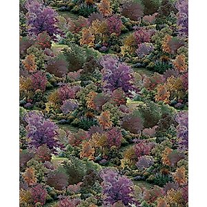 Forest of Trees Cotton Fabric by The Yard, Precut 1 Yard Pieces
