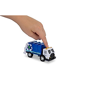 Mighty Fleet Toughest Minis 5" Garbage Truck Toy w/Lights & Sounds, Realistic Design & Batteries Included - Age 3+