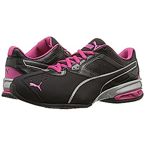 PUMA Women's TAZON 6 FM Cross Training Sneaker, Puma Black-Puma Silver-Beetroot Purple, 8.5