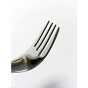 Stainless Steel Kids Toddler Utensils, Premium Metal Flatware Set for Children BPA Free Non Toxic Silverware Daily Use Preschooler Cutlery with Smile Lifetime (Fork Set)