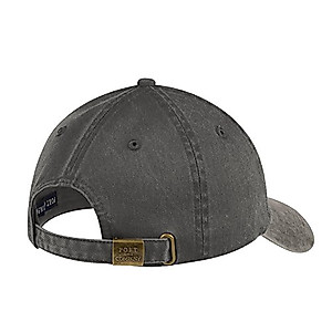 Port & Company -Two-Tone Pigment-Dyed Cap OSFA Black/ Pebble