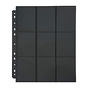 Vault X Sideloaders - 9-Pocket A4 Trading Card Binder Pages Storage Wallet - Double-Sided Side-Loading Pockets for 900 Card Capacity for TCG CCG (50 Pages)