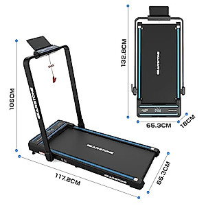 GEARSTONE Folding Treadmill for Home 2 in 1 Electric Under Desk Treadmill
