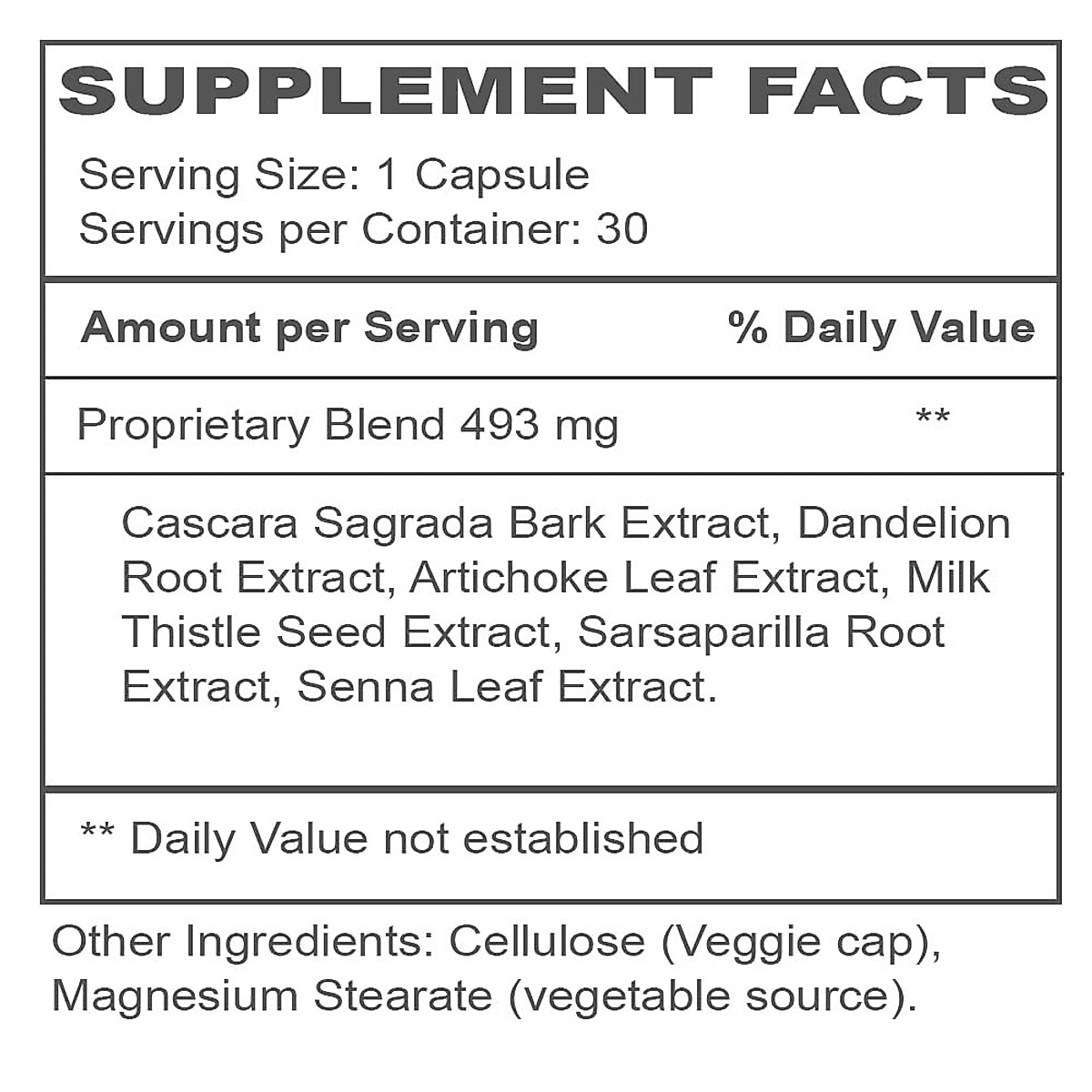 Herbal Nitro My Gentle Detox - Fast, Gentle Constipation Relief in 1 Day - All-Natural Colon Cleanse Detox Pills for Women & Men - Helps Reduce Bloating, Gas, Irregularity - 30 Capsules