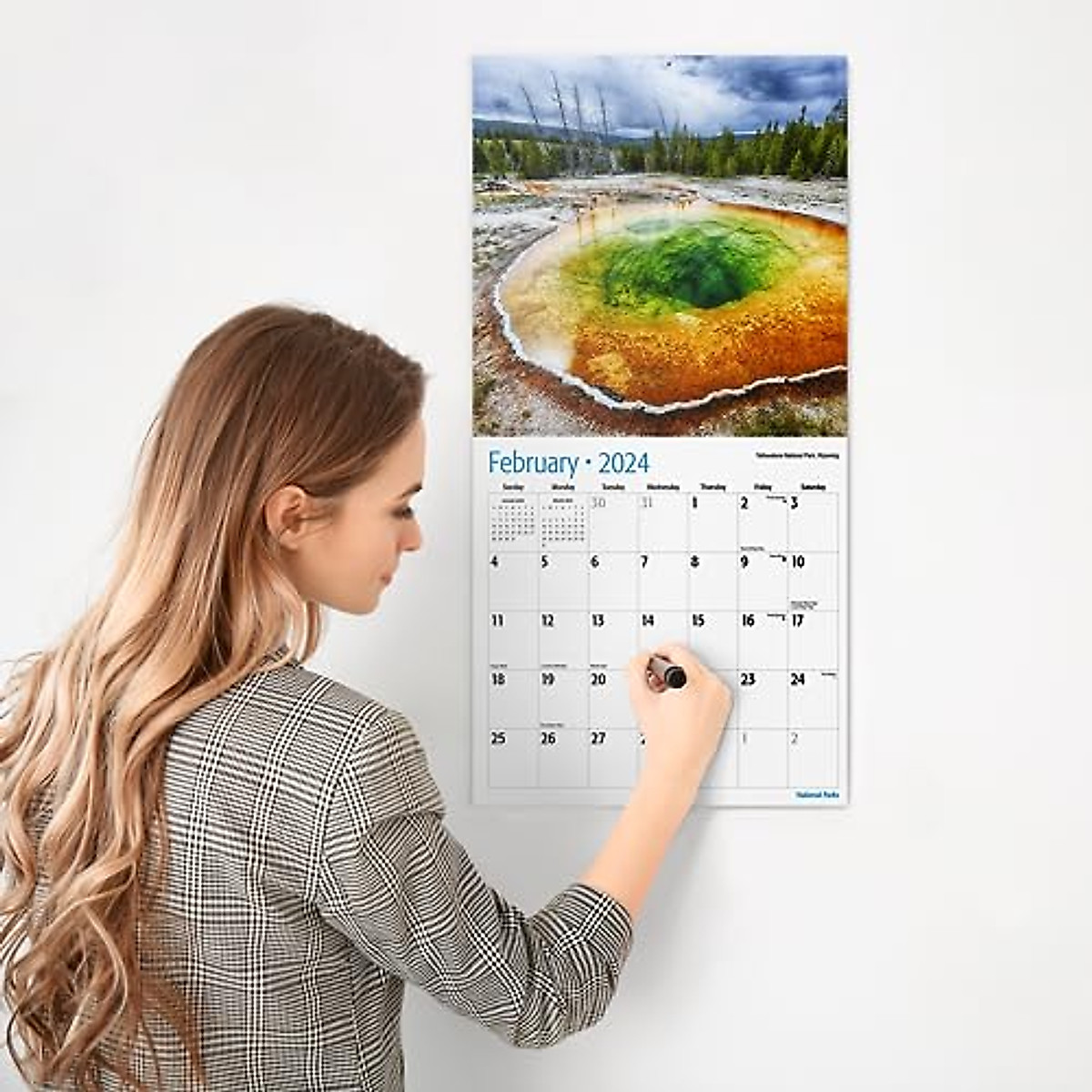 RED EMBER Untamed & Beautiful National Parks 2024 Wall Calendar 12 Month | 12" x 24" Open | Thick & Sturdy Paper | Giftable | Calendar 2024