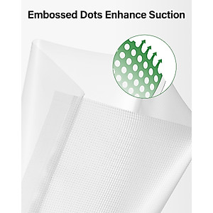 Kootek Vacuum Sealer Bags for Food, 8 Rolls for Custom Fit Food Storage, Meal Prep or Sous Vide, 8" x 20' (4 Rolls) and 11"x 20' (4 Rolls) Commercial Grade Vacuum Seal Freezer Bags Rolls