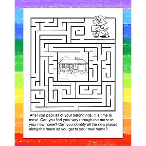 ZOCO - My New Home - Kids Coloring Books (25 Bulk Pack, Without Crayons) - Moving is Fun, Real Estate Agent Supplies, Realtor Gifts for Kids - Games, Puzzles, Activities