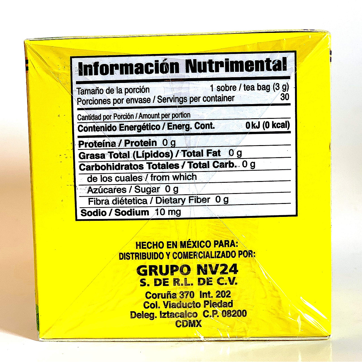 Tea CHUPA Panza, Tea Based ONGINGER Root, PINNEAPPLE, Flaxseed & Cinnamon (30 Tea Bags/0.10 oz Each)