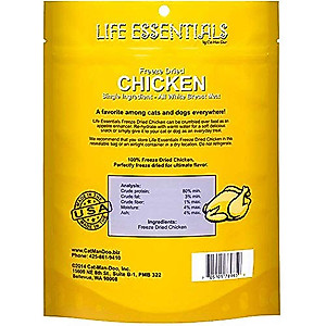 All-Natural Freeze Dried Chicken Treats for Dogs & Cats No Grains, Fillers, Additives and Preservatives Proudly Made in the USA - 2 Pack (5 oz. Bag)
