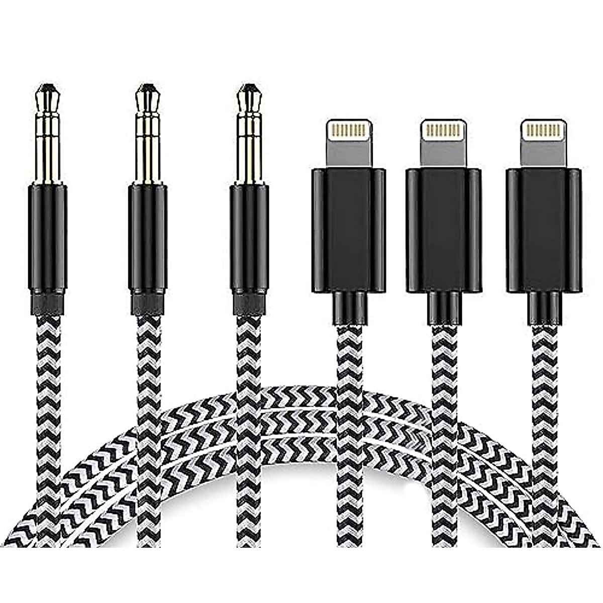 AUX Cord for iPhone, MFi Certified Lightning to 3.5mm iPhone Aux Cord for Car [3Pack/3.3ft] Lightning to 1/8 Inch Audio Cable for iPhone 14 13 12 11 XS XR X 8 7 6 iPad iPod to Headphone Speaker