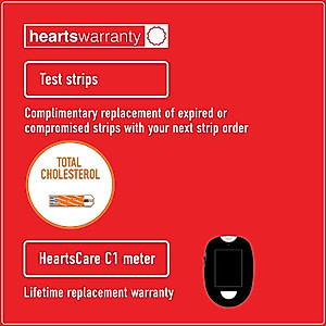 HeartsCare Total Cholesterol Strips 10 Counts