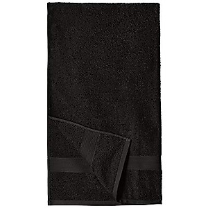 Amazon Basics Fade-Resistant Cotton Bath Towel - 4-Pack, Black