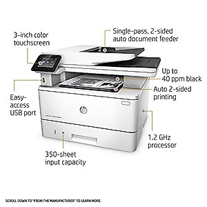HP LaserJet Pro M426fdn All-in-One Laser Printer with Built-in Ethernet & Double-Sided Printing, Amazon Dash replenishment ready (F6W14A)