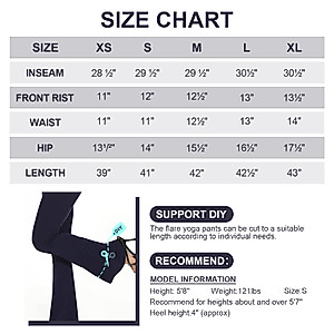 YOLIX Flare Leggings for Women with Pockets - Crossover High Waisted Black Flared Leggings for Yoga Gym Workout