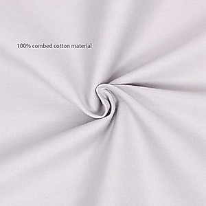 Belsden 600TC Cotton Toddler Pillowcase, 2 Pack Travel Pillow Case with Envelope Closure, 14x20in, Breathable Soft Moisture Wicking Pillow Covers Fit Small Pillow up to 14x19in, Light Gray