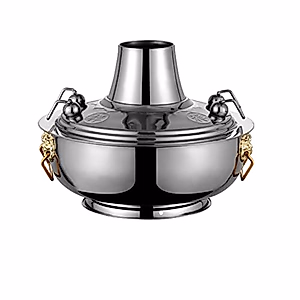 Chafing Dishes Old Beijing Copper Hot Pot Shabu Shabu Shabu All Copper Old Hot Pot Casserole Outdoor Hot Pot Shabu Shabu Shabu Lamb Scorpion Pot Suitable for Family Dinner and Outdoor Picnic (Color :