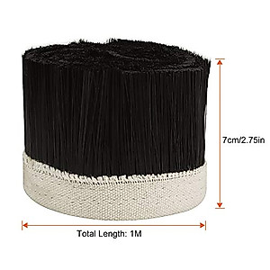 Acrux7 Dust Shoe Brush, 70mm Engraving Machine Dust Cover Nylon CNC Vacuum Brush for CNC Router Spindle Motor Black