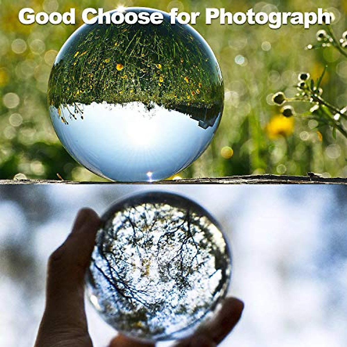 4 Pack K9 Optical Crystal Photography Prism Set, Include 55mm Crystal Ball, 50mm Crystal Cube, 50mm Triangular Prism, 60mm Optical Pyramid with Gift Box& Wipe Cloth for Teaching, Playing, Photography