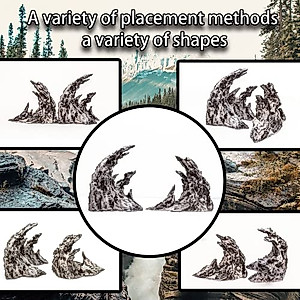 Novelsite Fish Tank Decor- Jagged Canyon Rock Formation ，Made of Solid Sandstone，Suitable for a Variety of Fish Tank Scenes, DIY Planting Moss, Safe and Non-Toxic