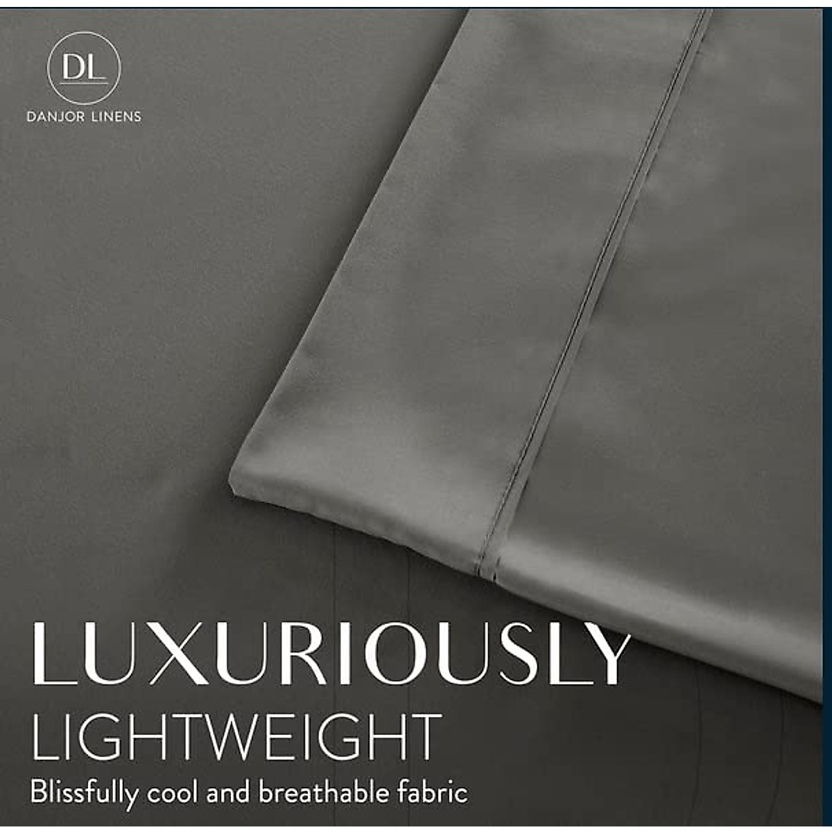 Danjor Linens California King Sheet Set - 6 Piece Set Including 4 Pillowcases - Deep Pockets - Breathable, Soft Bed Sheets - Wrinkle Free - Machine Washable - Gray Cal King Bed Sheets - 6 pc