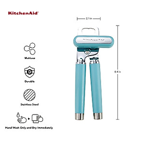 KitchenAid Gourmet Multifunction Can Opener / Bottle Opener, 8.36-Inch, Aqua Sky