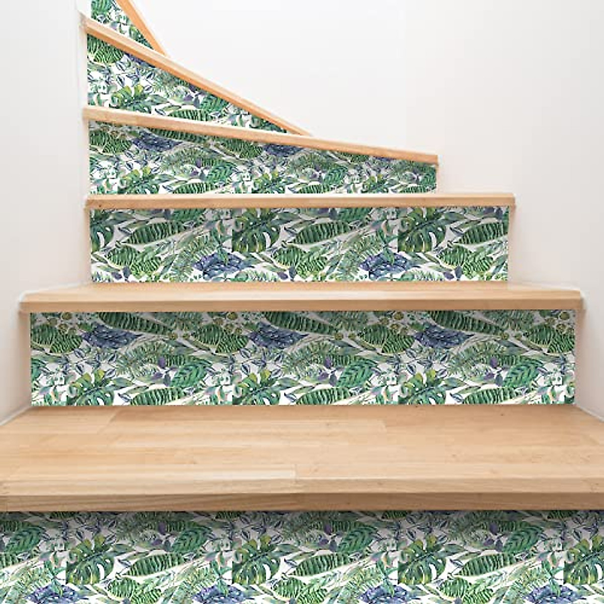 CHIHUT Green Leaf Wallpaper Peel and Stick Tropical Palm Leaf Wallpaper Self Adhesive Removable Greenery Wallpaper Botanical Contact Paper for Cabinets Walls Shelf Liner 17.7”x236” Vinyl Film