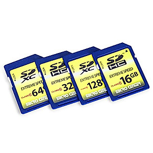 64GB SD Card Class 10 SDXC Flash Memory Card Full Size SD Chip USH-I U1 Trail Camera Memory Card by Micro Center (2 Pack)