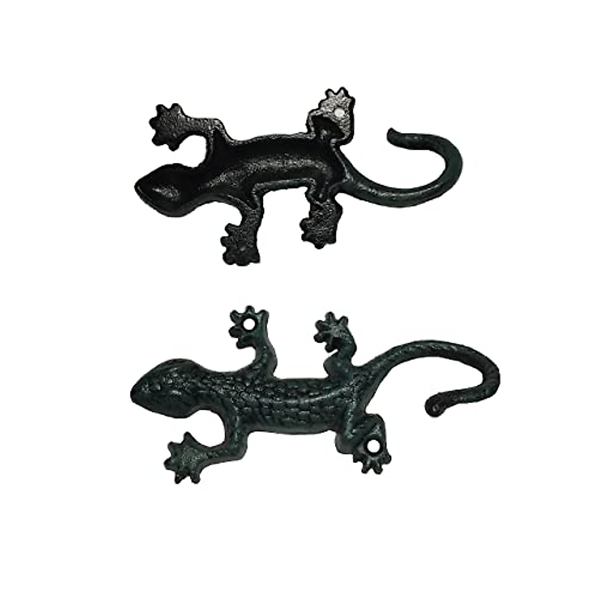 HWHP Zone - Wall Hooks Decorative Cast Iron Animal Gecko Shape Hooks Wall Mounted for Home Office Foyer Hallway Pool Garden Garage Indoor Outdoor Used, Hand Made, Gifts.