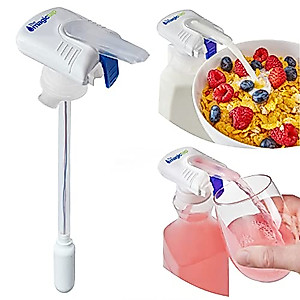 The Magic Tap Automatic Drink Dispenser - Hands-Free Beverage Dispenser for Fridge - Perfect for Milk, Juice - Gifts for Women & Men - 1 Pack, White