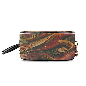 ALAZA PU Leather Small Crossbody Bag Purse Wallet Fantastic Fox In Dark Cell Phone Bags with Adjustable Chain Strap & Multi Pocket