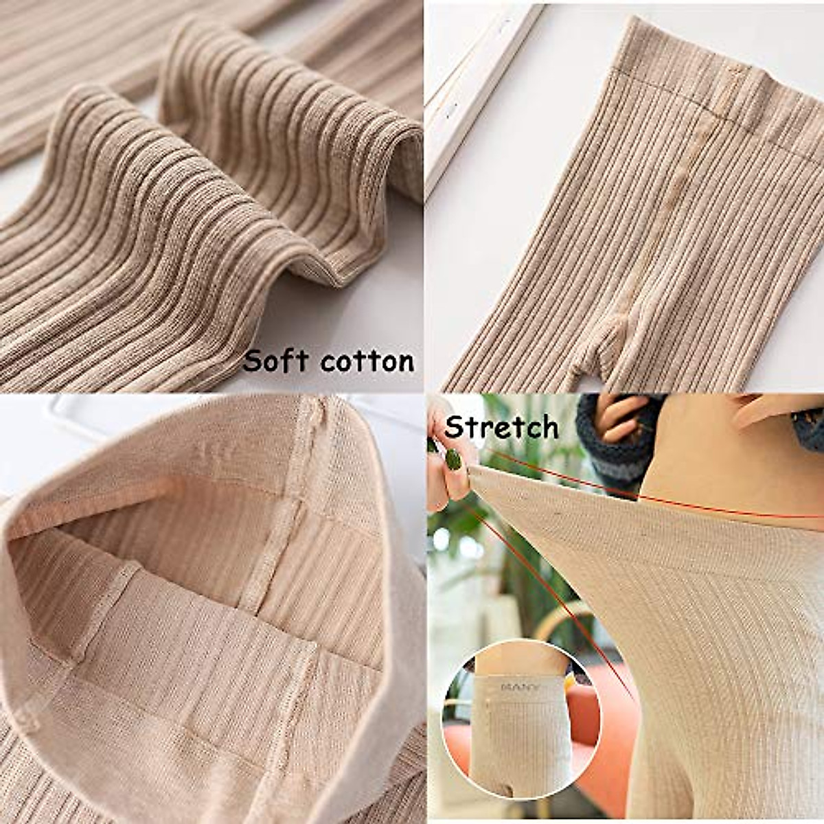 4 Pack Girls Ankle Length Cable Knit Footless Lace Ruffle Tights Stretch 9-12T